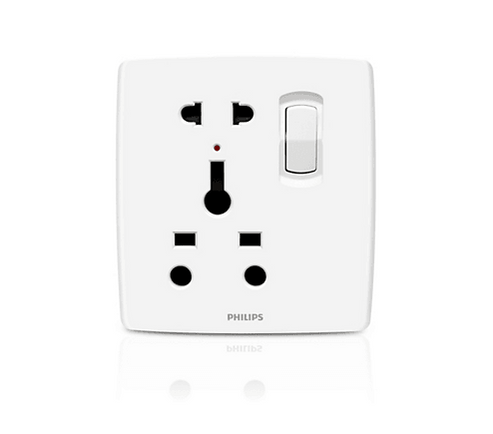 Philips LeafStyle Multi 13A Socket with Switch – eMela